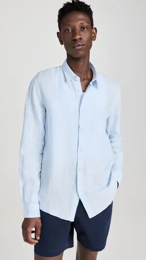 Vilebrequin Caroubis Linen Shirt - Bleu Ciel
