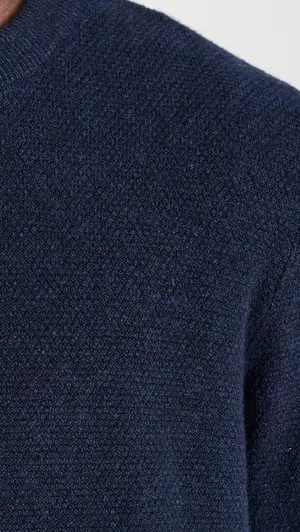 Faherty Brand Jackson Crewneck Sweater - Navy Heather