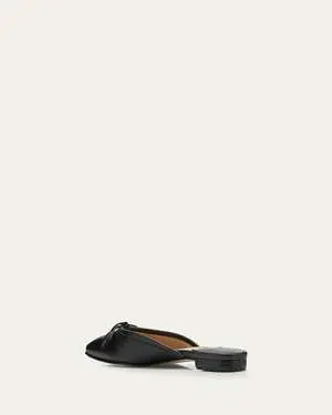 Manolo Blahnik Lambskin Ballerina Mules - Black