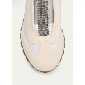 Brunello Cucinelli Monili Laceless Trainer Sneakers - White