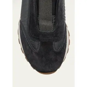 Brunello Cucinelli Monili Laceless Trainer Sneakers - White