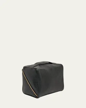 Saint Laurent Vanity Case In Grained Leather - Noir