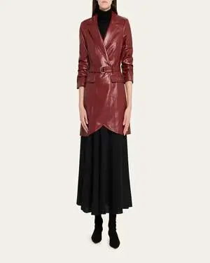 Cinq À Sept Holly Cropped Vegan Leather Jacket - Black