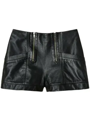 TWINSET Fairfax Leather Shorts