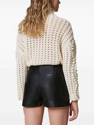 TWINSET Fairfax Leather Shorts