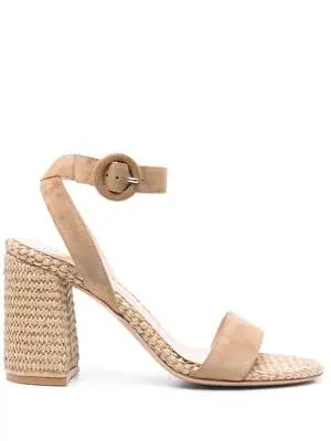 GIANVITO ROSSI 85mm Suede Sandals - Neutrals