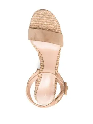 GIANVITO ROSSI 85mm Suede Sandals - Neutrals