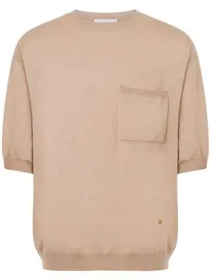 Moschino Fine-knit T-shirt - Neutrals