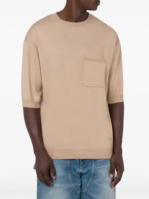 Moschino Fine-knit T-shirt - Neutrals