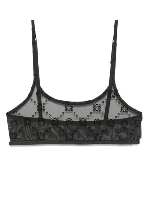 MARINE SERRE Moonogram Mesh Bra - Black