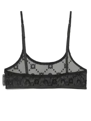 MARINE SERRE Moonogram Mesh Bra - Black