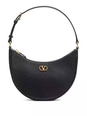 Valentino Garavani Vlogo Signature Grained-leather Mini Bag - Black