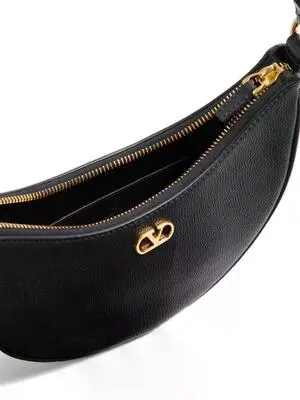 Valentino Garavani Vlogo Signature Grained-leather Mini Bag - Black