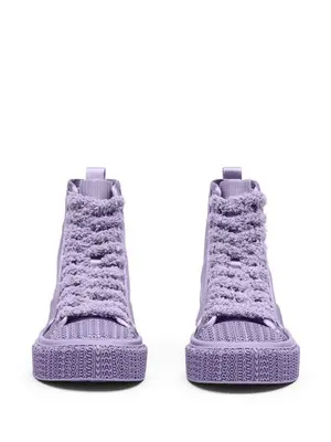 Marc Jacobs Satin High Top Sneakers - Purple