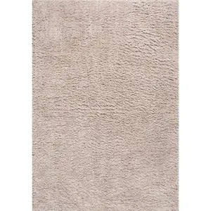 JONATHAN Y Groovy Solid Shag Area Rug - Sand