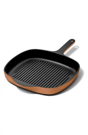 CARAWAY 10.5-inch Enameled Cast Iron Grill Pan - Rust