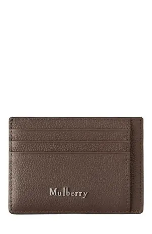 Mulberry Farringdon Leather Card Holder - Taupe Brown
