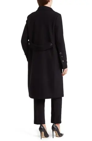 Andrew Marc Almedia Wool-blend Twill Coat - Black