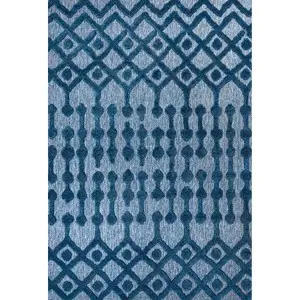 JONATHAN Y Peralta Moroccan Diamond Indoor/outdoor Area Rug - Navy