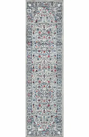 JONATHAN Y Modern Persian Vintage Medallion Area Rug - Light Gray/multi