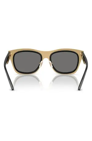 Versace 53mm Polarized Rectangular Sunglasses - Black