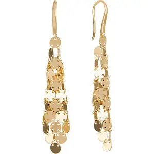 Lana Jewelry 14k Gold Chain Mail Drop Earrings - Yellow Gold