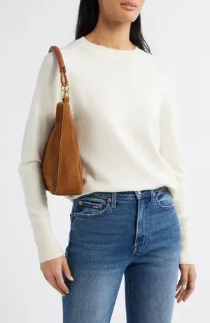 Staud Mel Suede Shoulder Bag - Tan