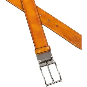 ANTHONY VEER Bari Leather Belt - Tan