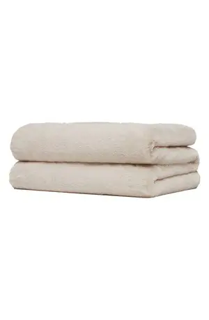 Apparis Brady Faux Fur Throw Blanket - Latte