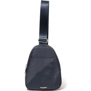BAGGALLINI Double Zip Mini Sling Bag - French Navy