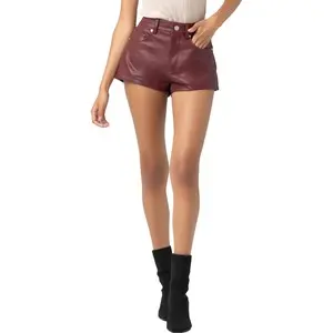 Women's Stretch Faux Leather Shorts