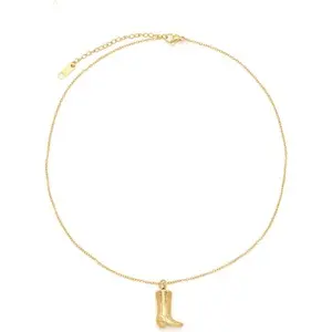 PETIT MOMENTS Boot Pendant Necklace - Gold