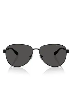 Michael Kors 59mm Pilot Sunglasses - Black Grey