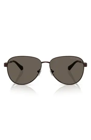 Michael Kors 59mm Pilot Sunglasses - Chocolate