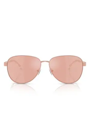 Michael Kors 59mm Pilot Sunglasses - Rose Gold