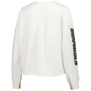'47 Brooklyn Nets Parkway Brush Back Long Sleeve Cropped T-shirt
