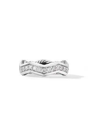 David Yurman Zig Zag Stax Ring - Sterling Silver