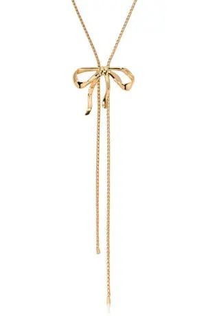 Ettika Bow Organica Bolo Necklace - Gold