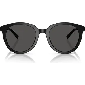 Michael Kors 53mm Round Frame Sunglasses - Black