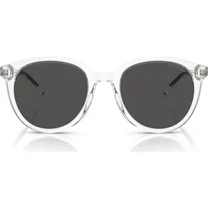 Michael Kors Michael Kors 53mm Round Frame Sunglasses Clear