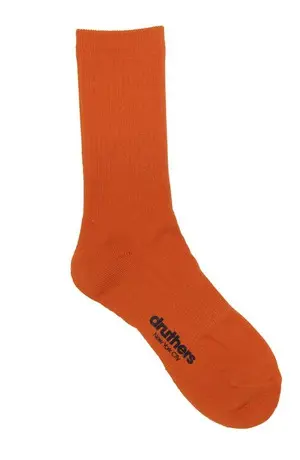 DRUTHERS NYC Druthers NYC Organic Cotton Everyday Crew Sock Dark Orange