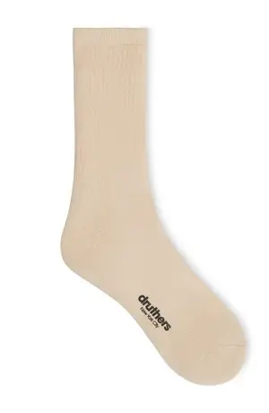 DRUTHERS NYC Druthers NYC Organic Cotton Everyday Crew Sock Off White