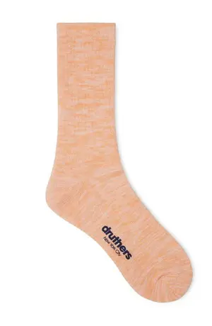 DRUTHERS NYC Druthers NYC Organic Cotton Everyday Crew Sock Peach Melange
