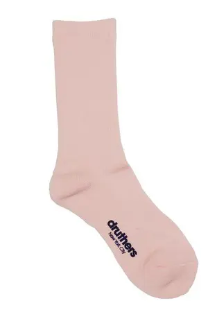 DRUTHERS NYC Druthers NYC Organic Cotton Everyday Crew Sock Pink