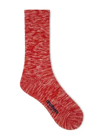 DRUTHERS NYC Druthers NYC Organic Cotton Everyday Crew Sock Red Melange