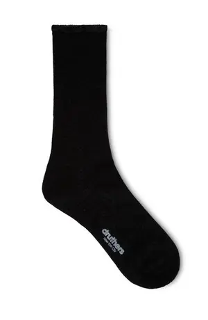 DRUTHERS NYC Relacks Merino Wool House Socks - Black Marled