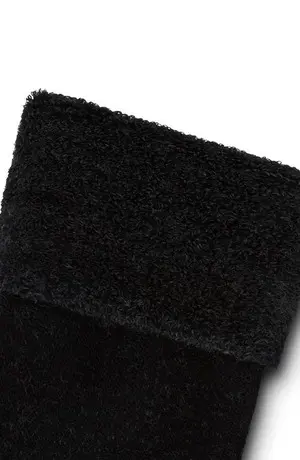 DRUTHERS NYC Relacks Merino Wool House Socks - Black Marled