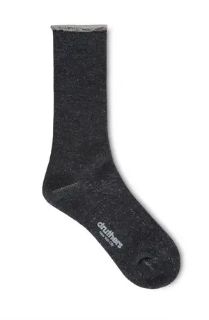 DRUTHERS NYC Relacks Merino Wool House Socks - Grey Marled
