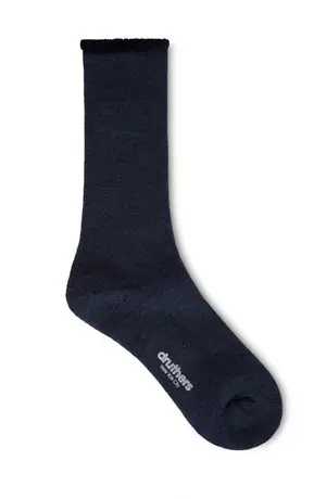 DRUTHERS NYC Relacks Merino Wool House Socks - Navy Marled