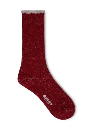 DRUTHERS NYC Relacks Merino Wool House Socks - Red Marled